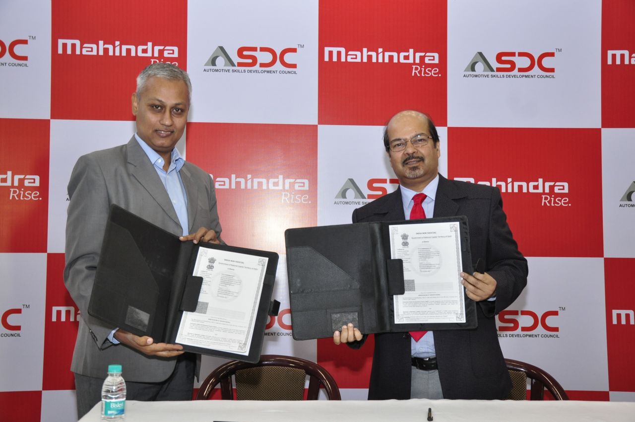 Mahindra partners with Automotive Skills Development Council to ...