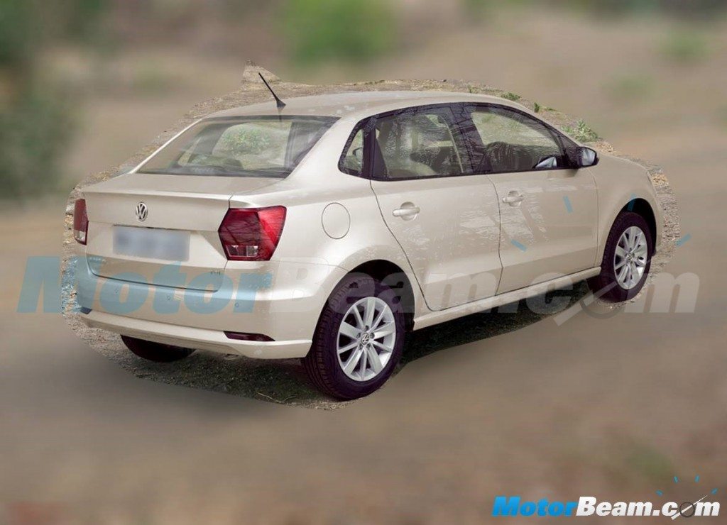 Volkswagen Ameo ready for launch, rear profile completely revealed ...