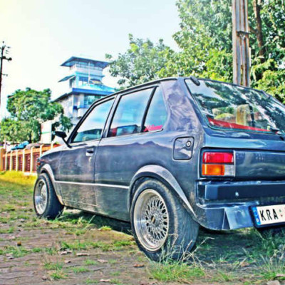 This modified Maruti SS80 tries hard to ape a Mk1 VW Golf GTi, and ...