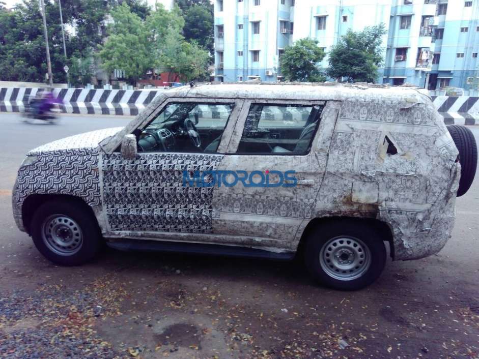 EXCLUSIVE : LWB Mahindra TUV300 (Mahindra TUV500) Snapped Once Again ...