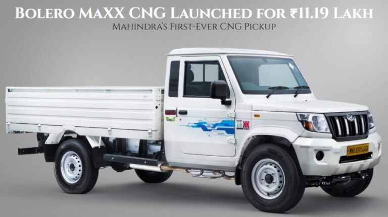 Bolero MaXX Pik-Up HD 1.9 CNG Debuts at ₹11.19 Lakh—Mahindra’s First ...
