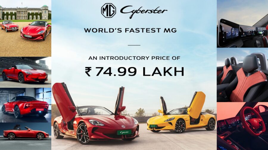 MG Cyberster Launched in India at ₹74.99 Lakh (₹72.49 Lakh for Pre ...