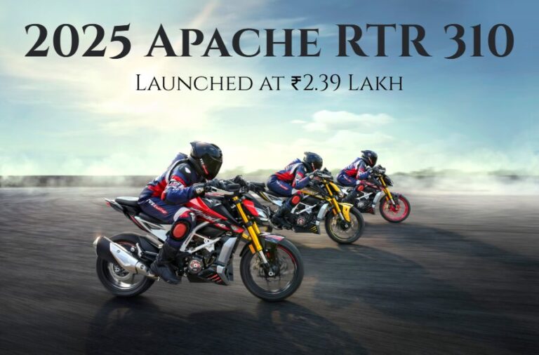 2025 TVS Apache RTR 310 Launched at ₹2.39 Lakh — First-in-Segment Tech ...