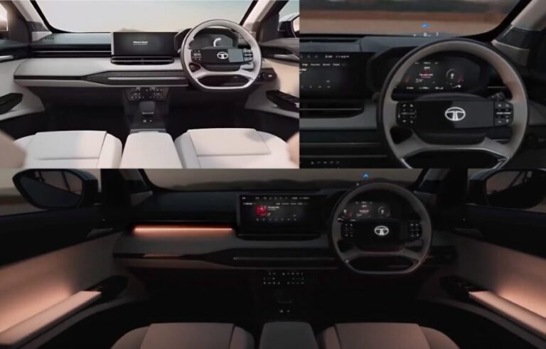 2025 Tata Sierra Lower-Spec Interior Teased: Dual Screens, Cozy Cabin ...
